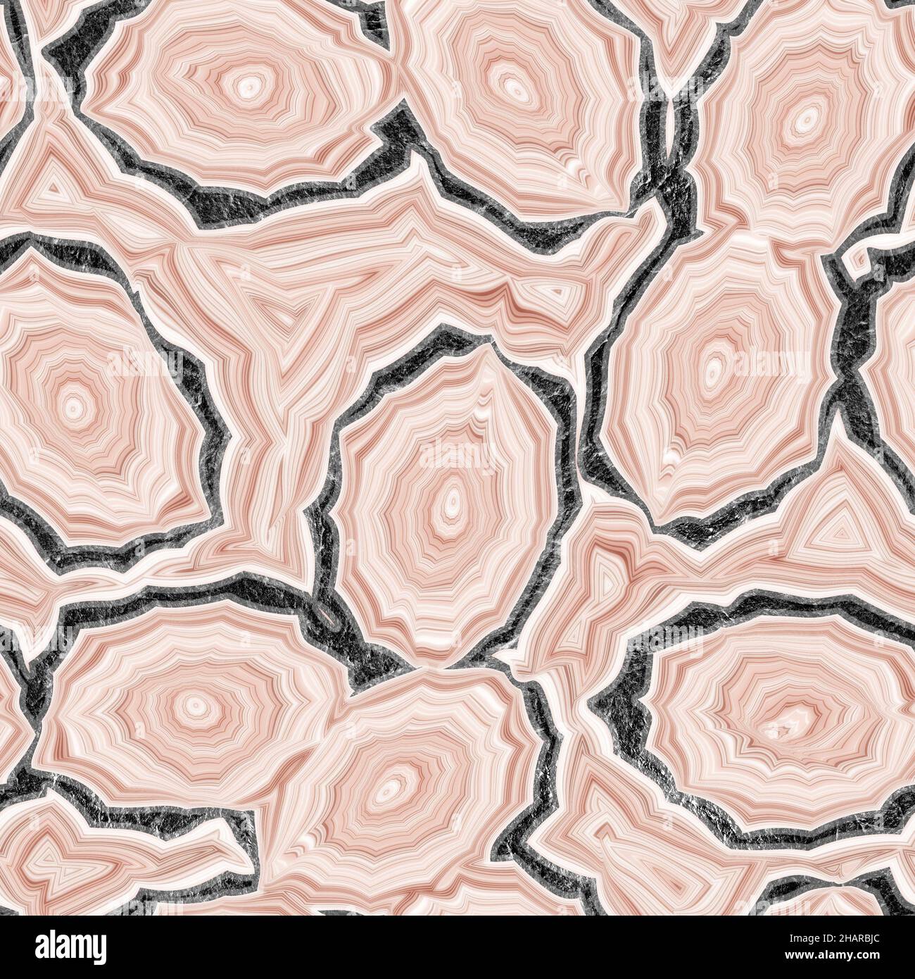 Seamless banded agate geode marble rock with gray stone edge surface ...