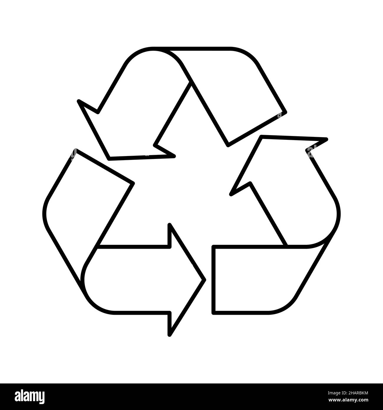Black outline Universal Recycling Symbol Stock Vector Image & Art - Alamy