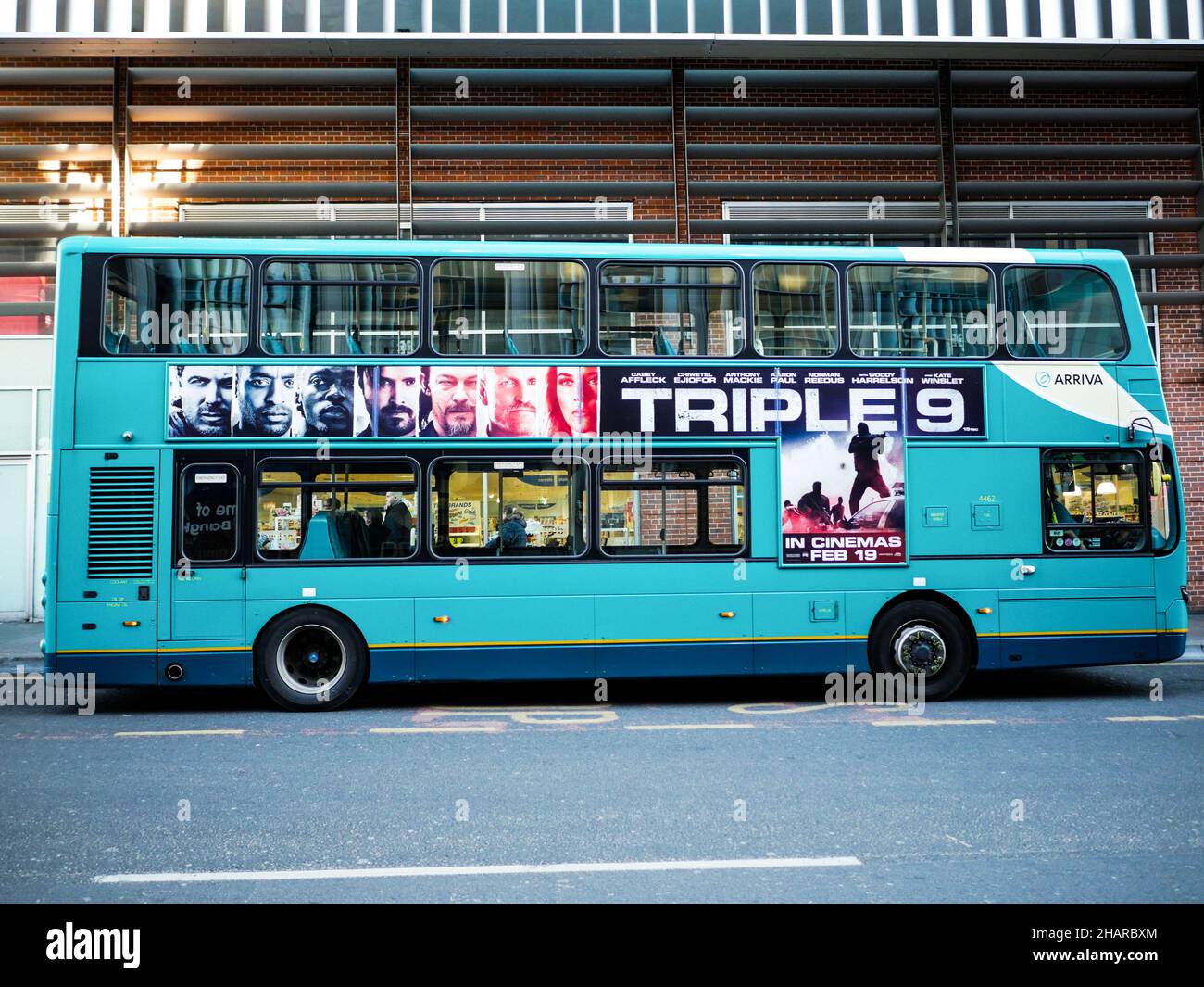 An Arriva bus parked at a bus stop in Liverpool Stock Photo - Alamy