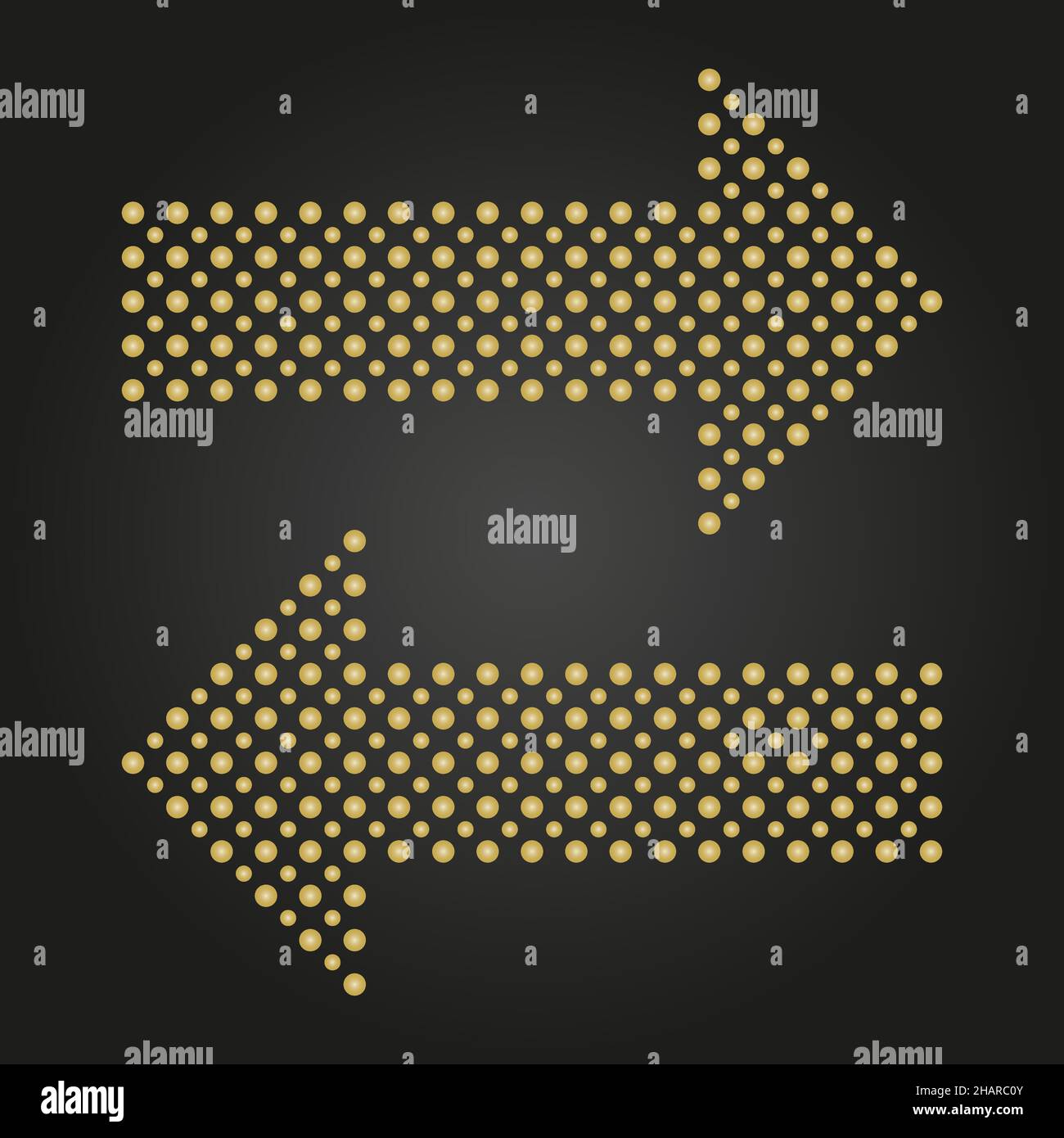 Fine vector dotted golden arrows. Golden elements for web, infographic ...