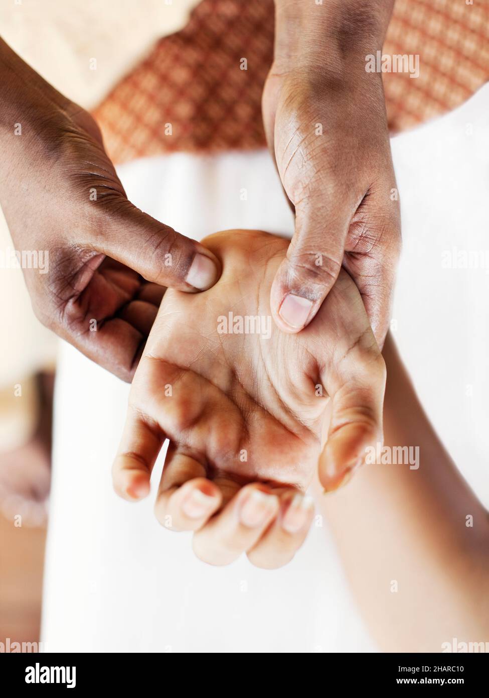 Woman Receiving Marma Point Therapy at Kamalaya, Koh Samui, Thailand. A ...