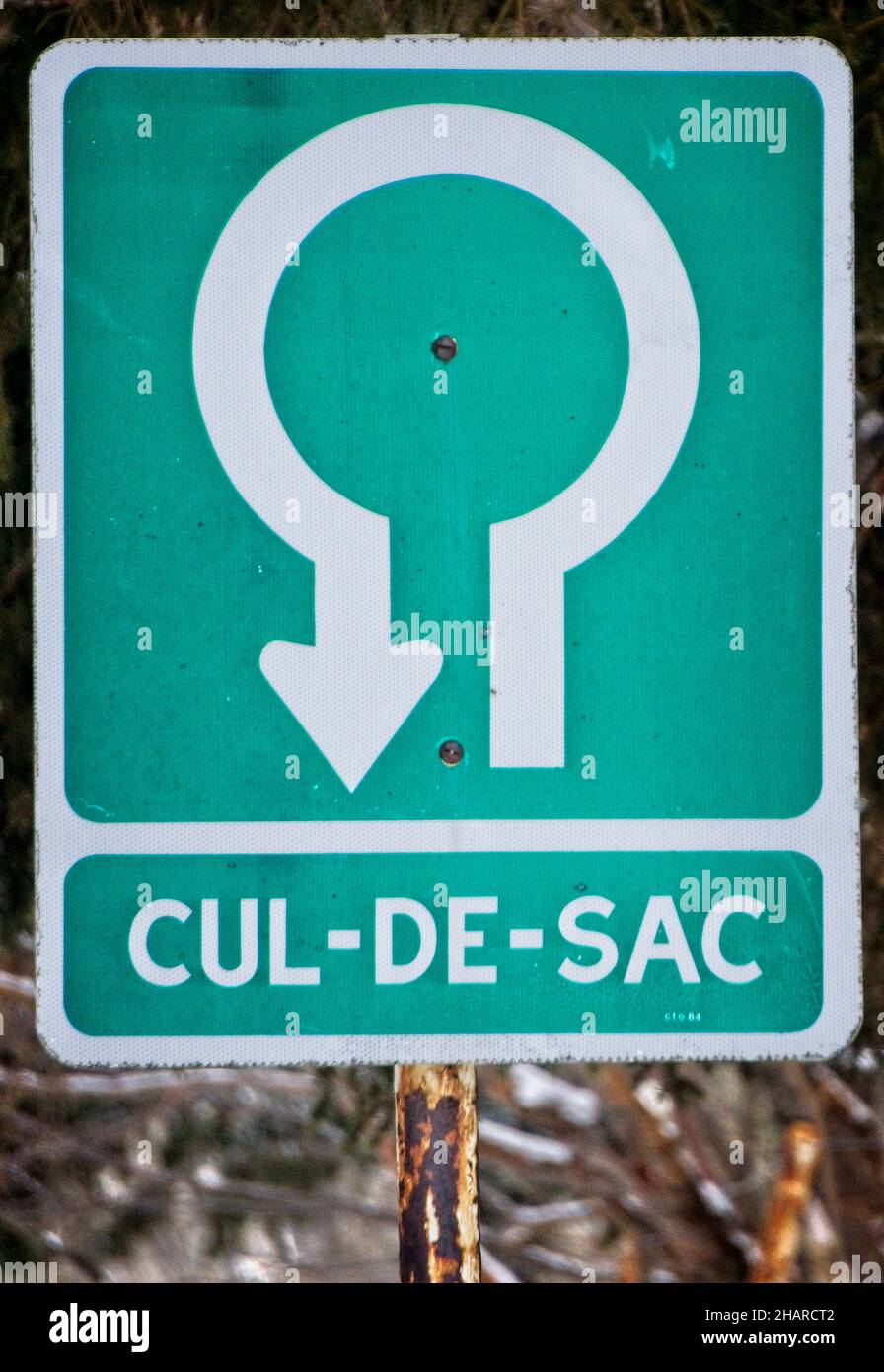 Cul de sac sign hi-res stock photography and images - Alamy