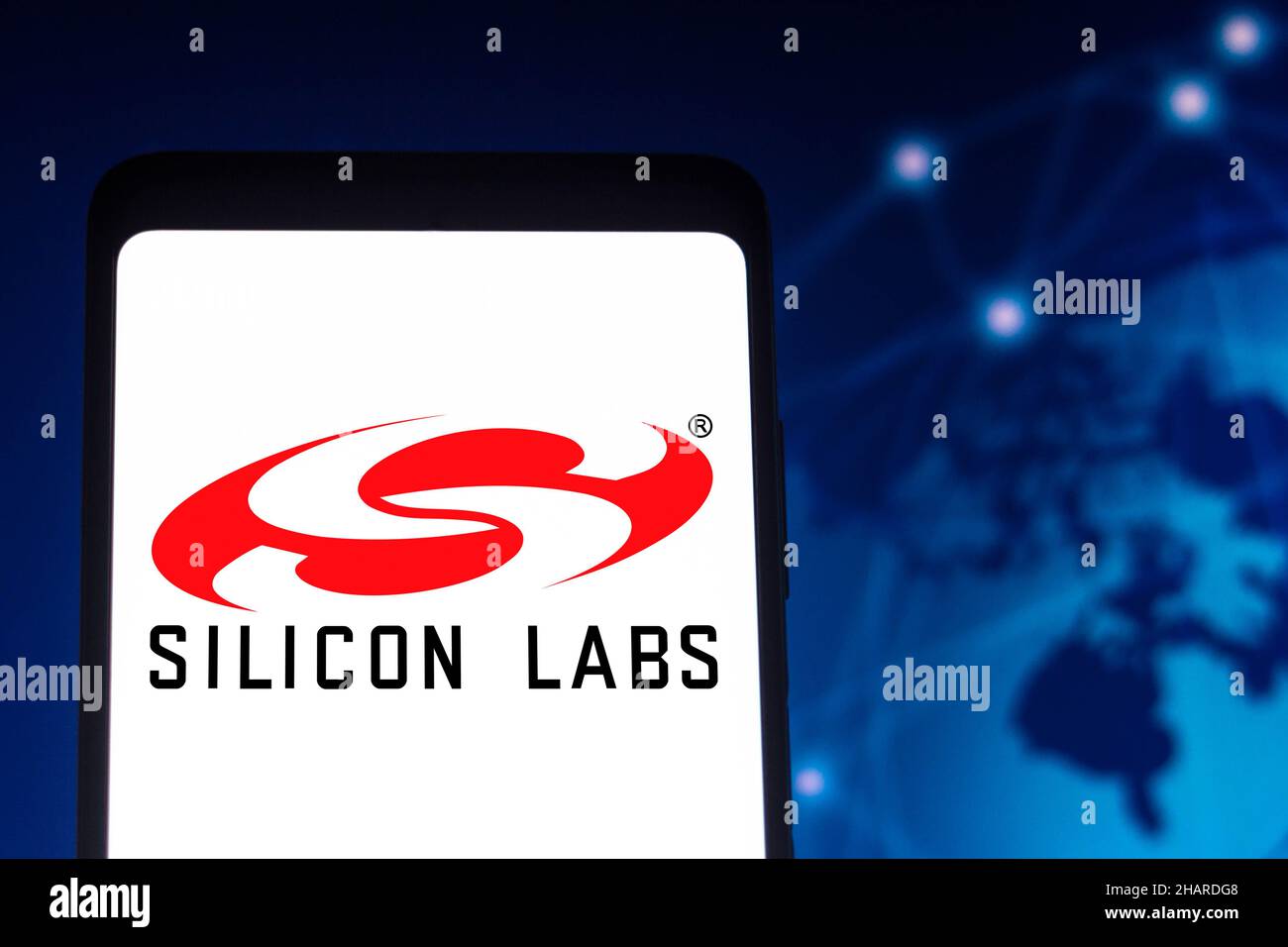 In this photo illustration the Silicon Laboratories logo seen displayed ...