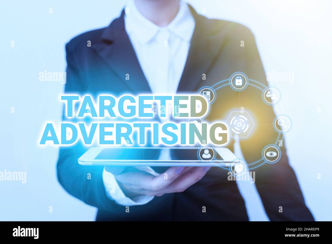 Hand writing sign Targeted Advertising. Concept meaning Online ...