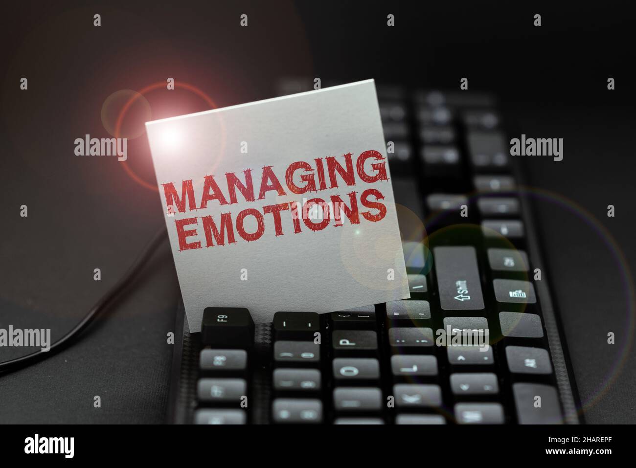 Inspiration showing sign Managing Emotions. Word Written on Controlling ...