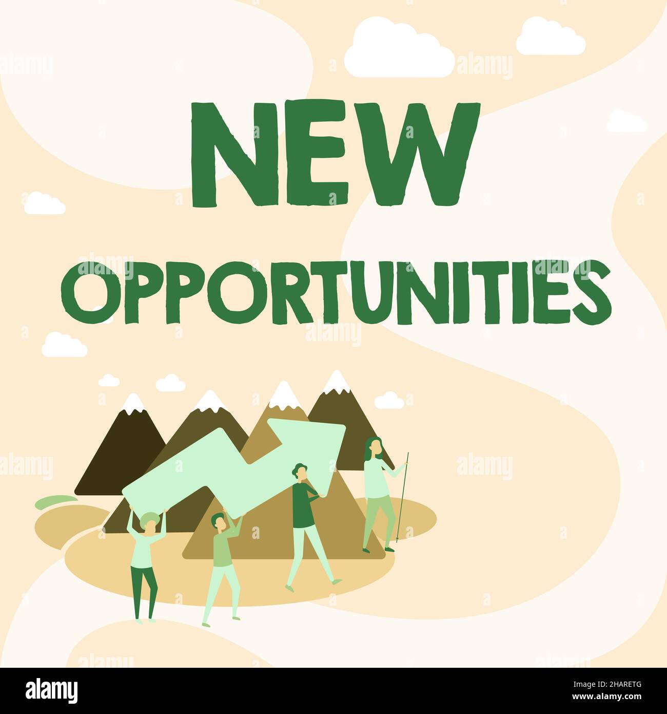 Text sign showing New Opportunities. Business concept A situation that ...
