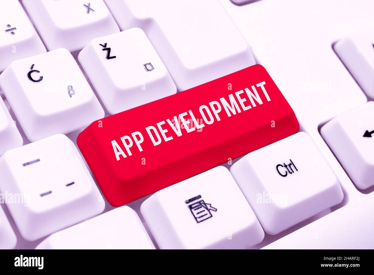 Conceptual caption App Development. Business concept Development ...