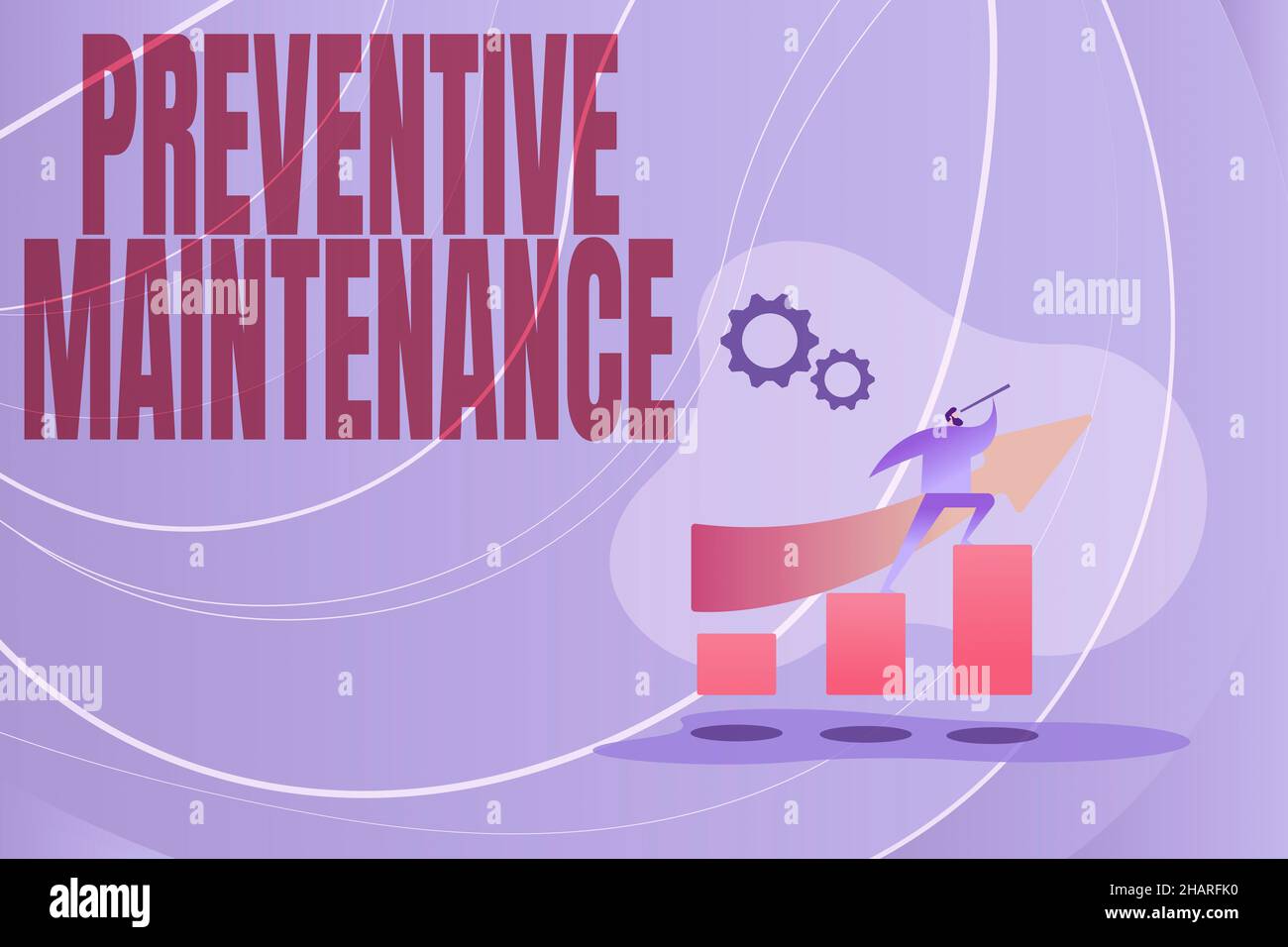 Conceptual display Preventive Maintenance. Word for Avoid Breakdown ...