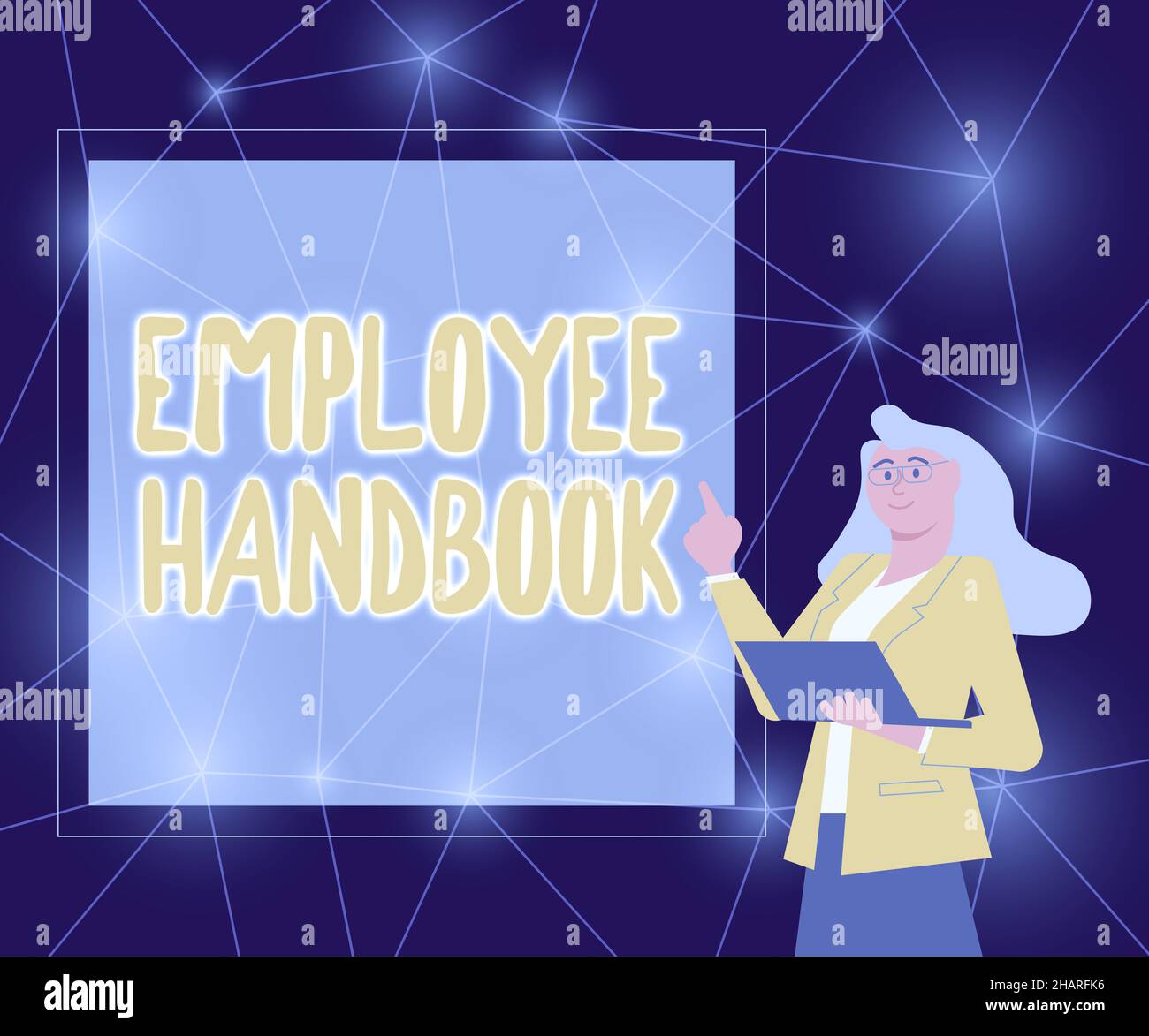 Sign Displaying Employee Handbook Concept Meaning Document That Contains An Operating