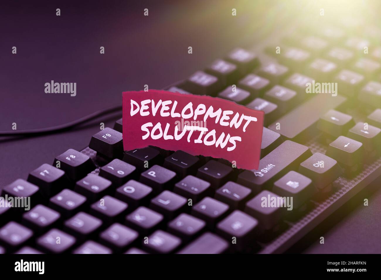 Writing displaying text Development Solutions. Business overview ...