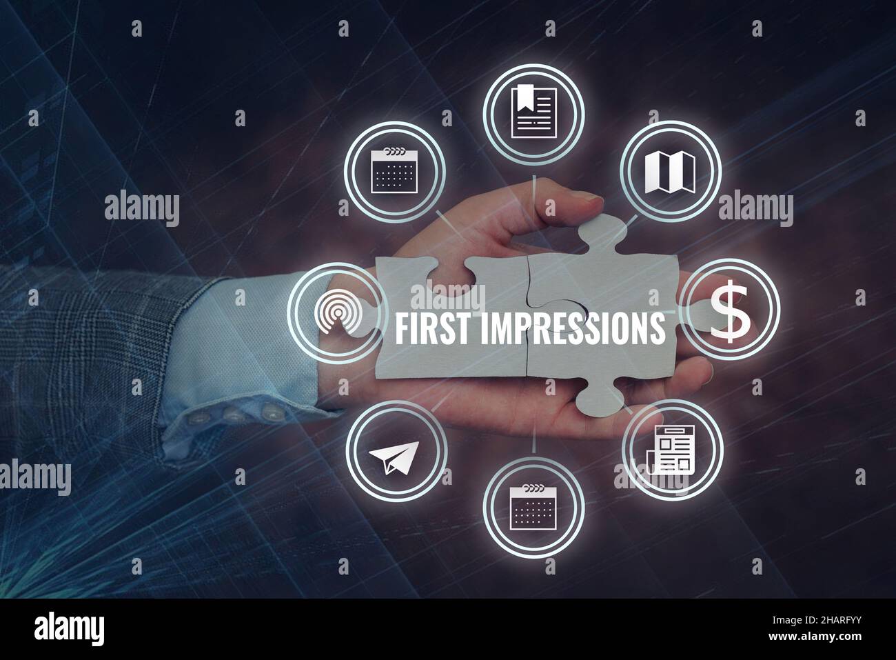 Inspiration showing sign First Impressions. Word Written on What a ...