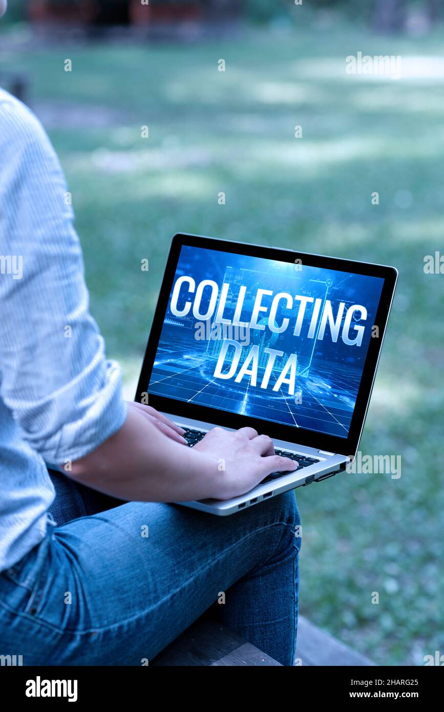 Text showing inspiration Collecting Data. Internet Concept Gathering ...