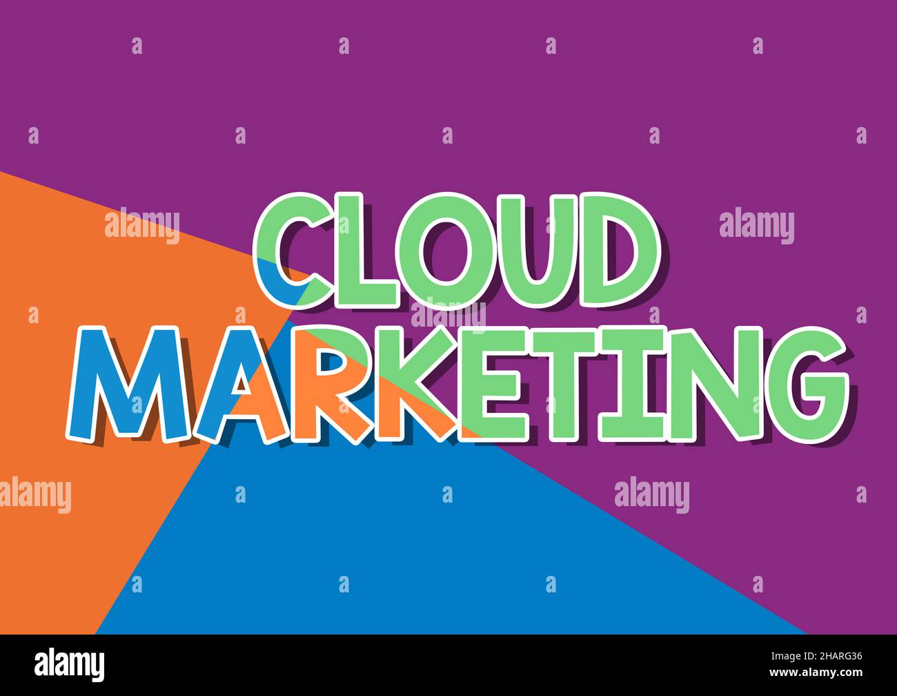 Conceptual caption Cloud Marketing. Business approach The process of an ...