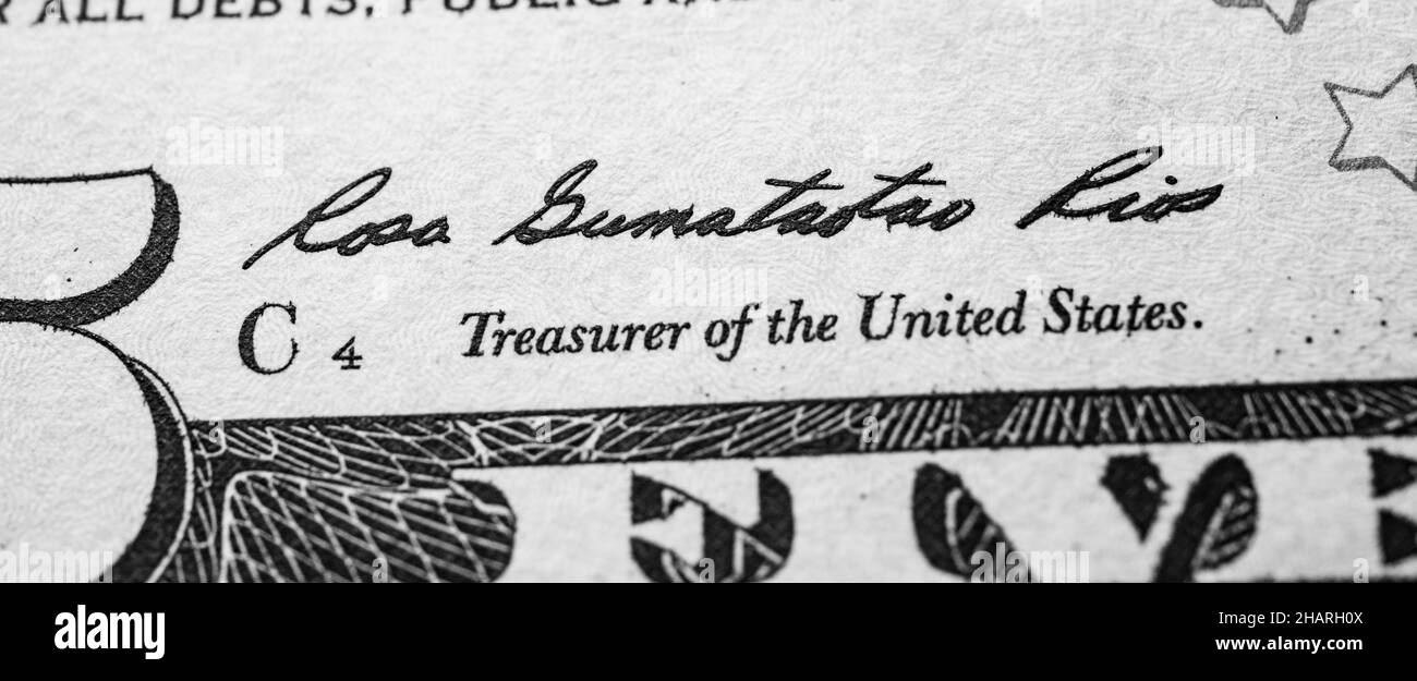 Close up of American Dollar Note Currency Stock Photo - Alamy