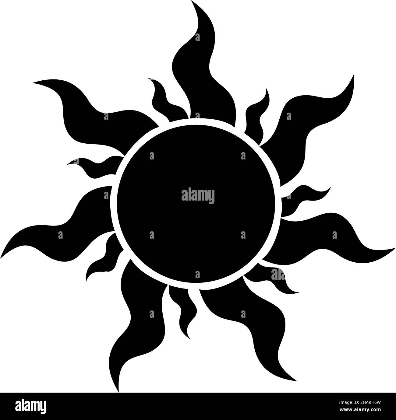 Vector illustration sun Black and White Stock Photos & Images - Alamy