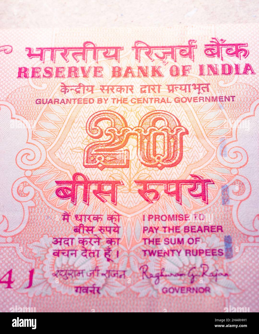 Macro Close up of Indian Currency Note Stock Photo - Alamy