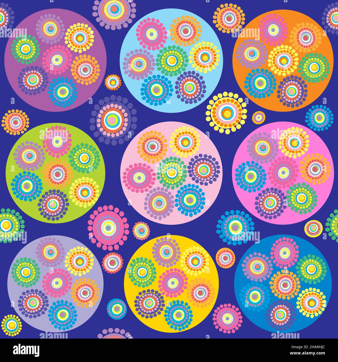 Colorful floral background with flowers made of dots Stock Vector Image ...