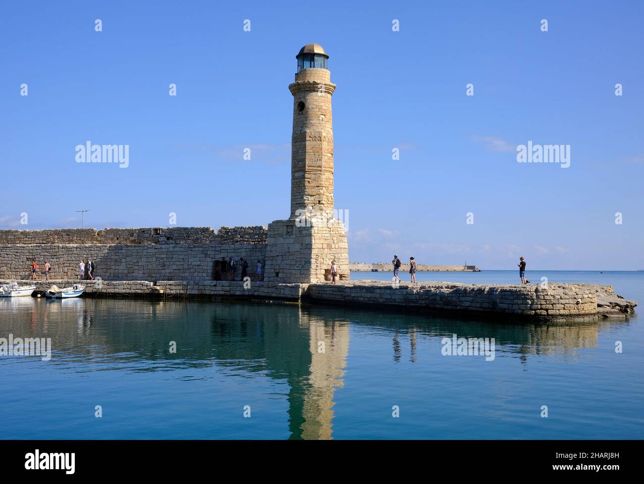 The lighthouse at Rethymno, Crete, Greece Stock Photo - Alamy
