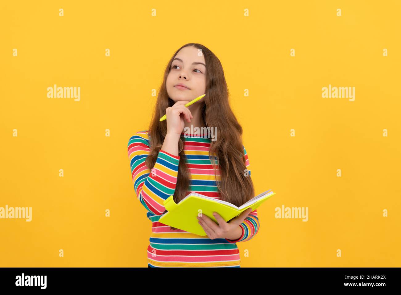 Child thinking at school hi-res stock photography and images - Alamy