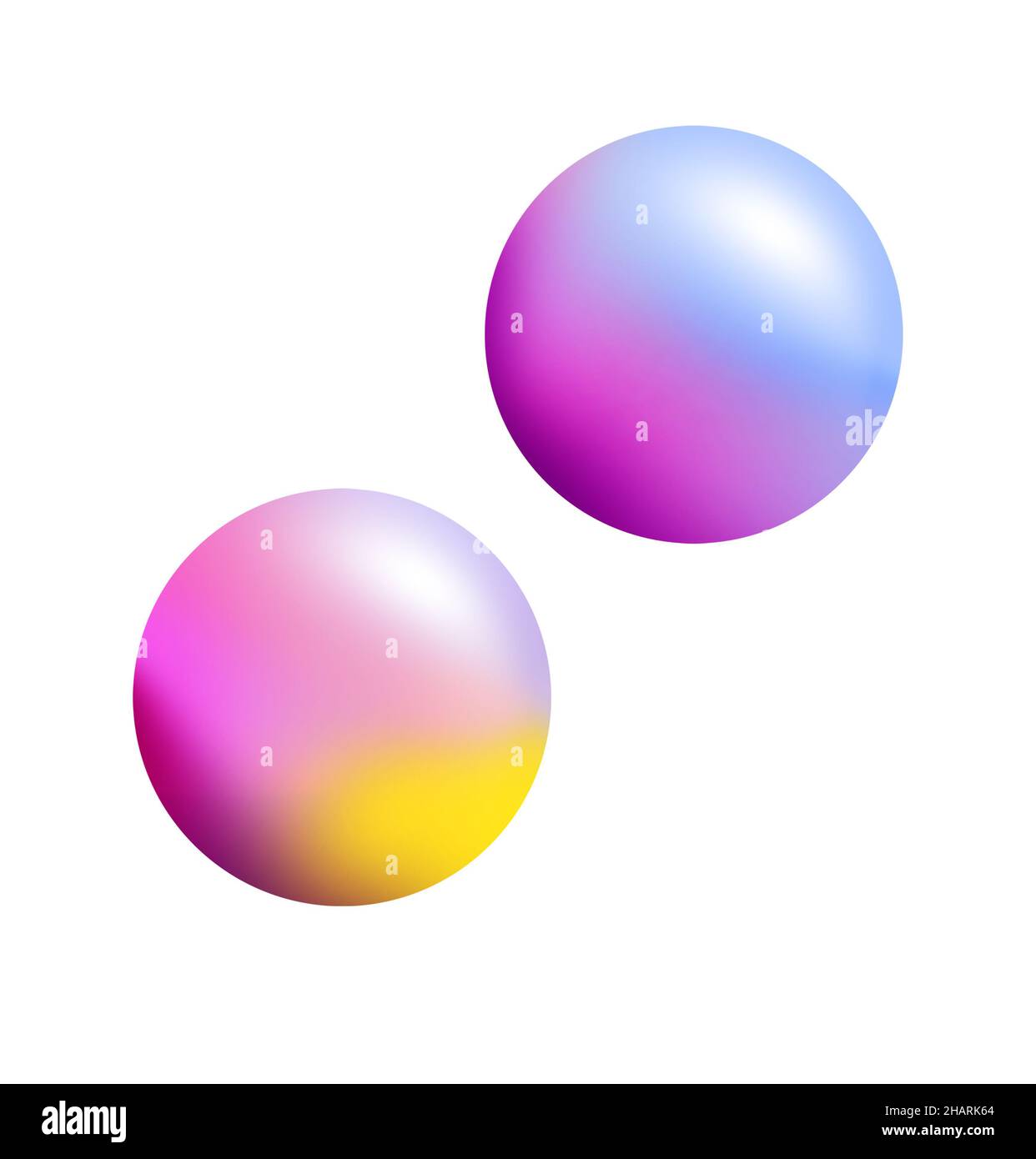 double gradient balls illustration in trendy color. the colorful ...