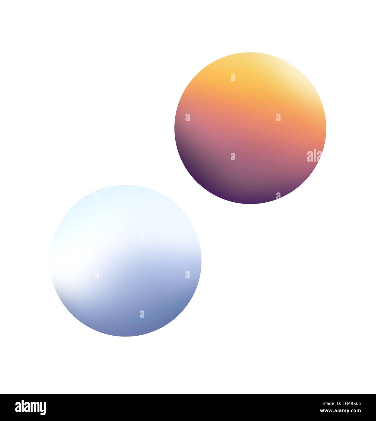 double gradient balls illustration in trendy color. the colorful ...