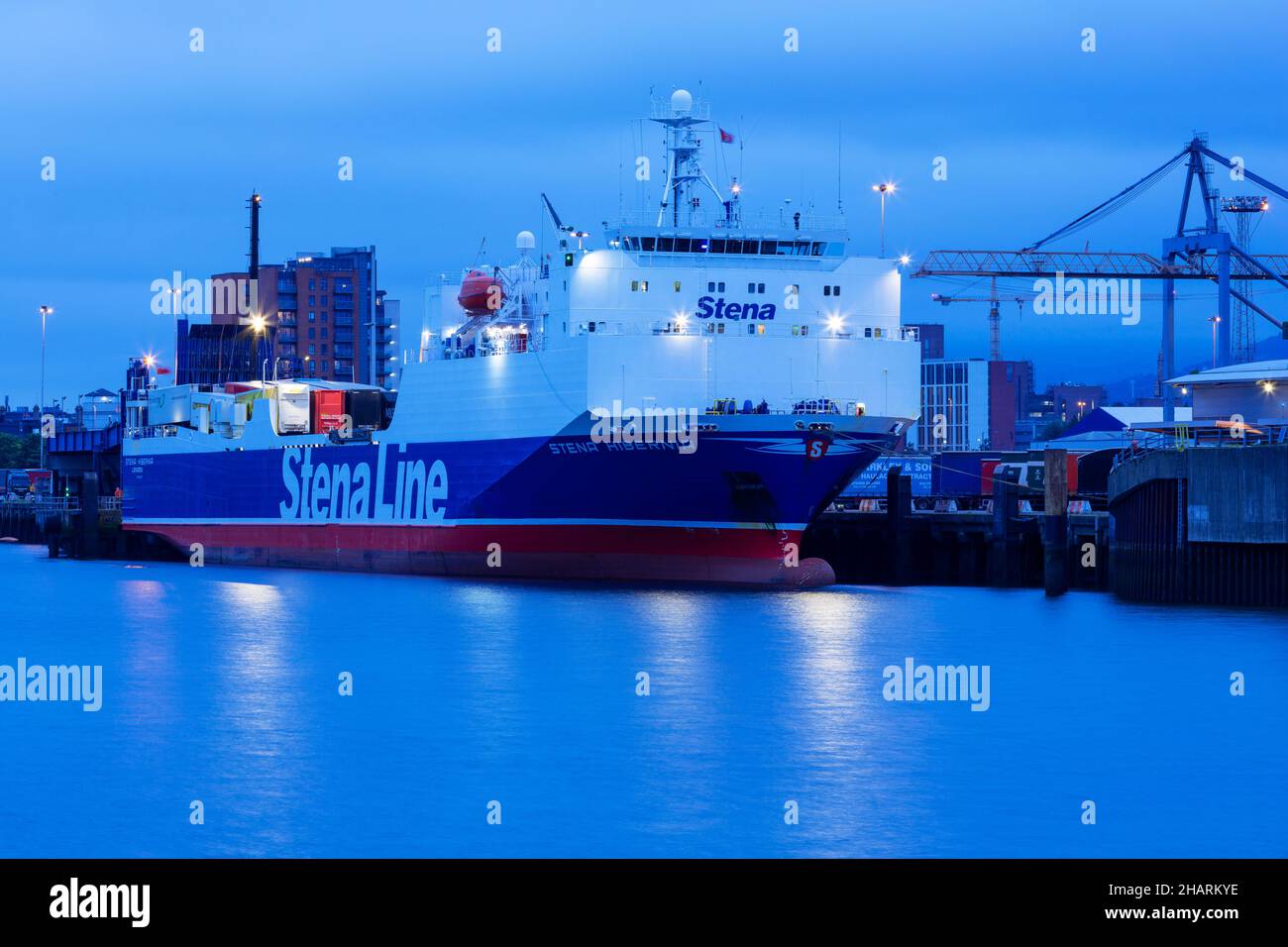 Port of Belfast, County Antrim, Northern Ireland, United Kingdom Stock ...