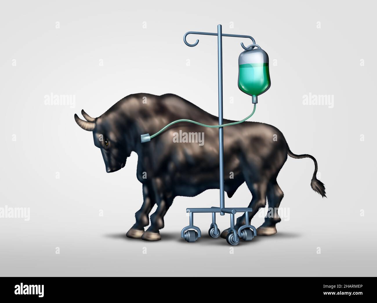 Economic weakness concept and Bull market life support financial ...