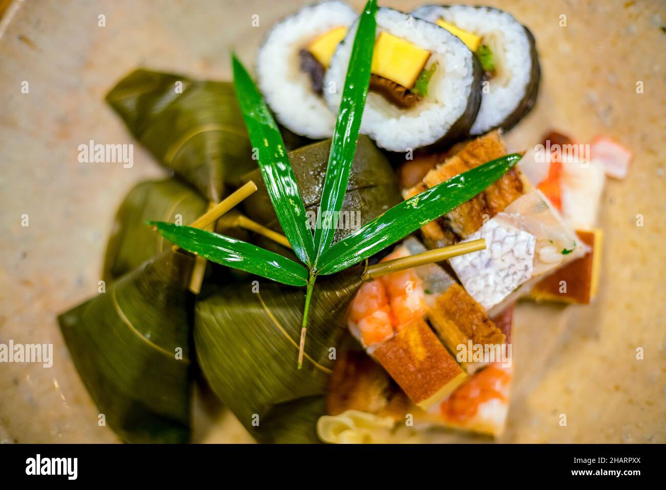 Traditional Kyoto style sushi in a japanese restaurant Stock Photo - Alamy