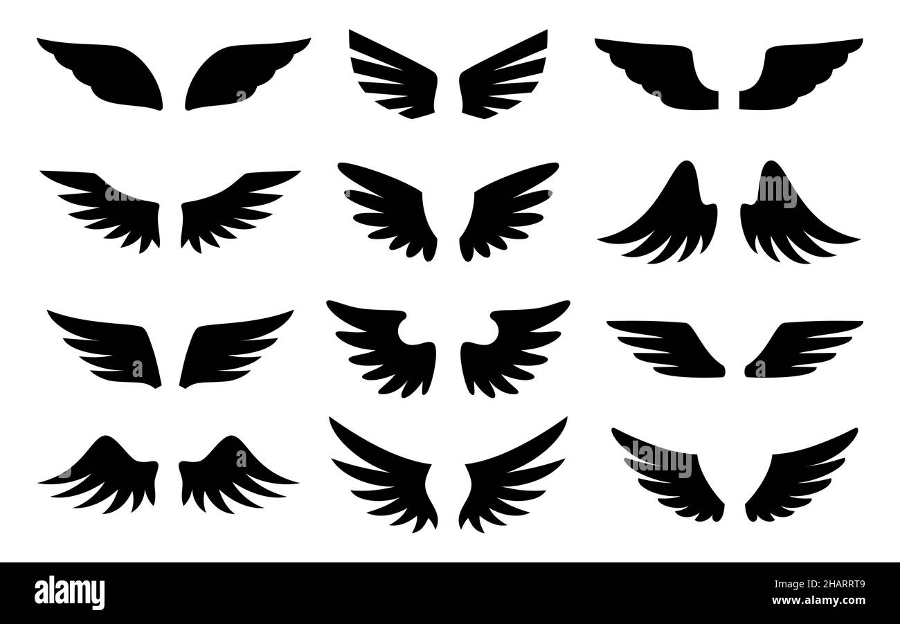 Simple Angel Wings Silhouette