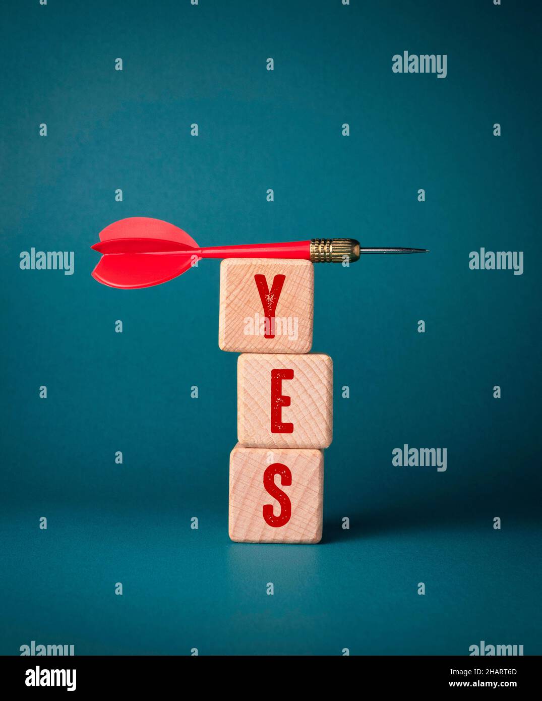 Positive motivation yes successful work hi-res stock photography and ...