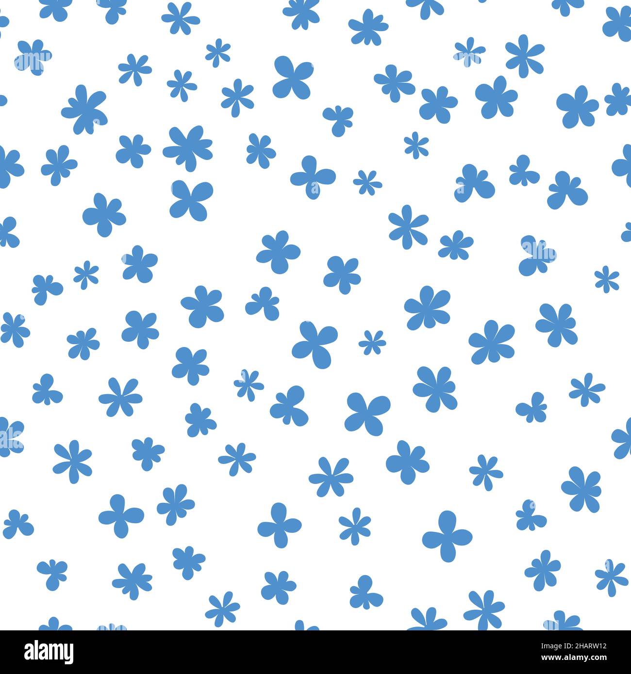 Floral seamless with hand drawn color flowers. Cute summer background ...