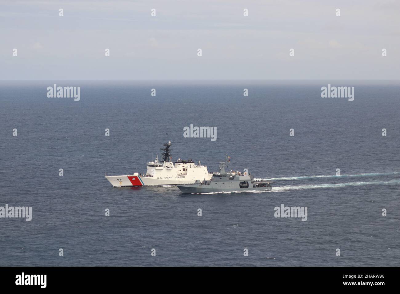 The crews of U.S. Coast Guard Legend-class national security cutter ...