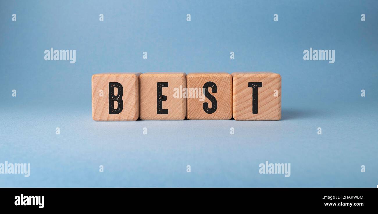 Close up of Best Word , Business Concept Idea Stock Photo - Alamy