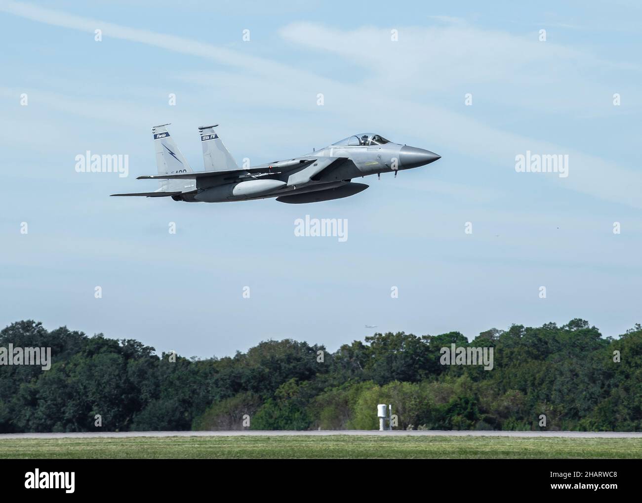 An F-15C Eagle aircraft from the 159th Fighter Squadron, 125th Fighter Wing, Florida Air ...