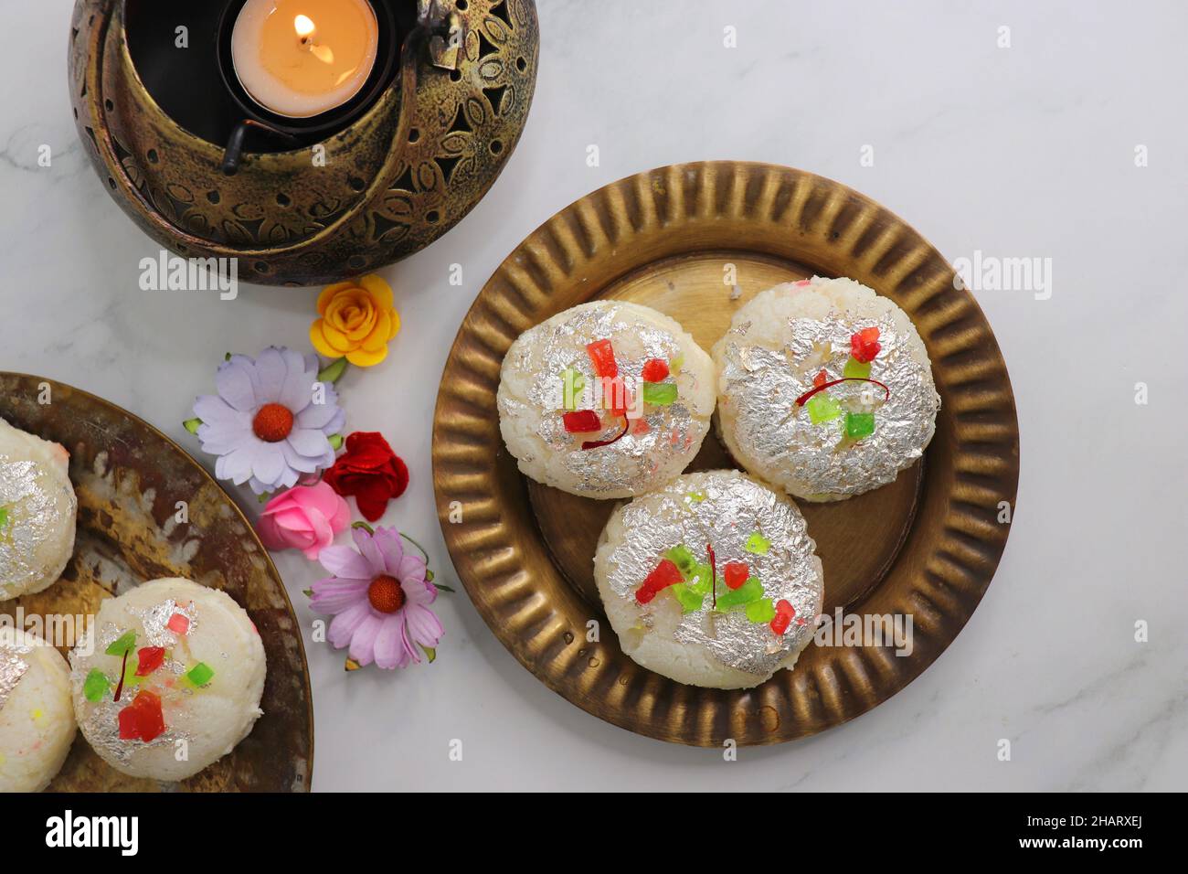 Rasmalai or Malai Sandwich, Roshmolai, Rasamalei is very popular Indian ...