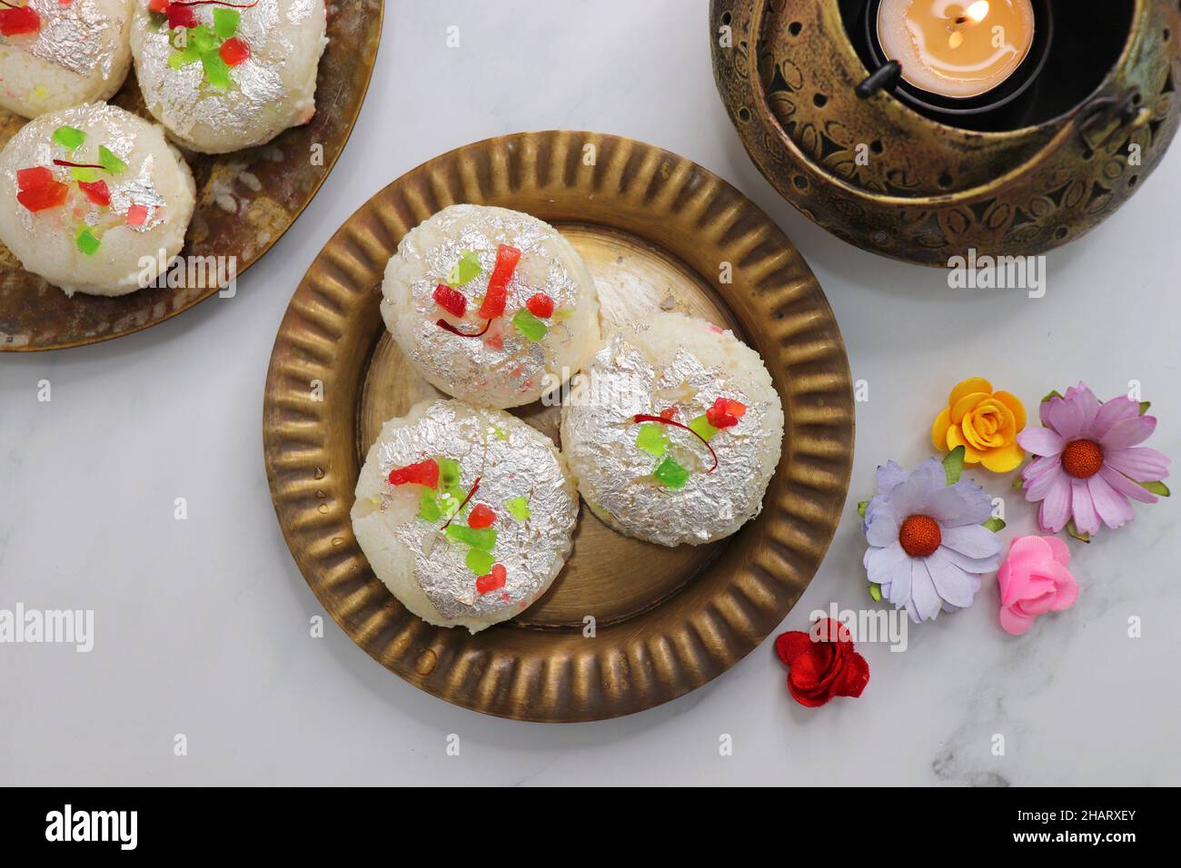 Rasmalai or Malai Sandwich, Roshmolai, Rasamalei is very popular Indian ...