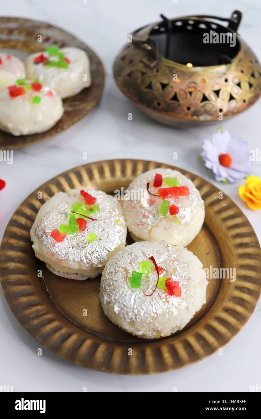 Rasmalai or Malai Sandwich, Roshmolai, Rasamalei is very popular Indian ...