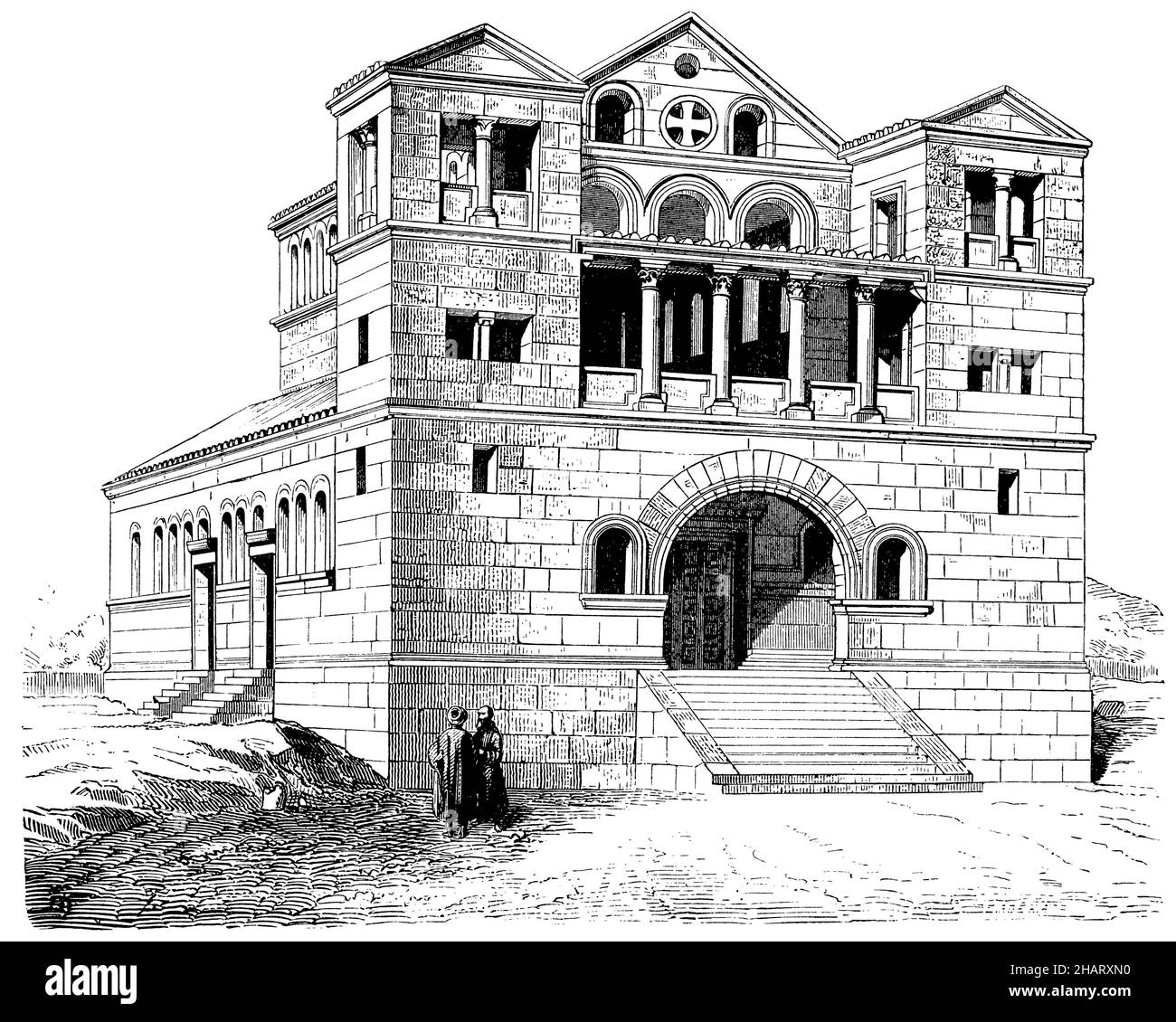Church in Turmanin in Syria, , (art history book, 1904), Kirche in ...