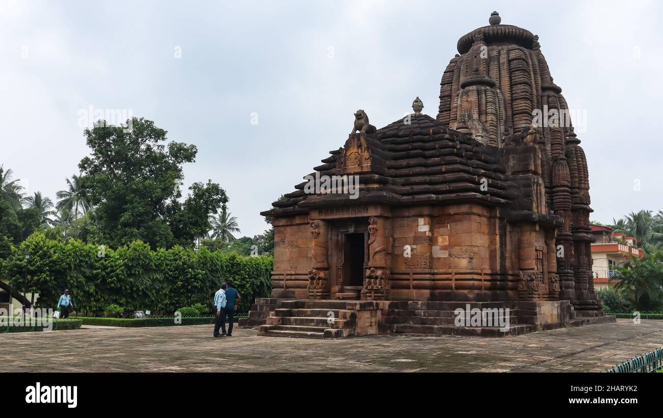 Façade of Jagamohana and Vimana of Rajarani Temple Stock Photo - Alamy
