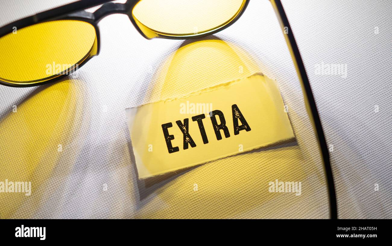Extra word hi-res stock photography and images - Alamy
