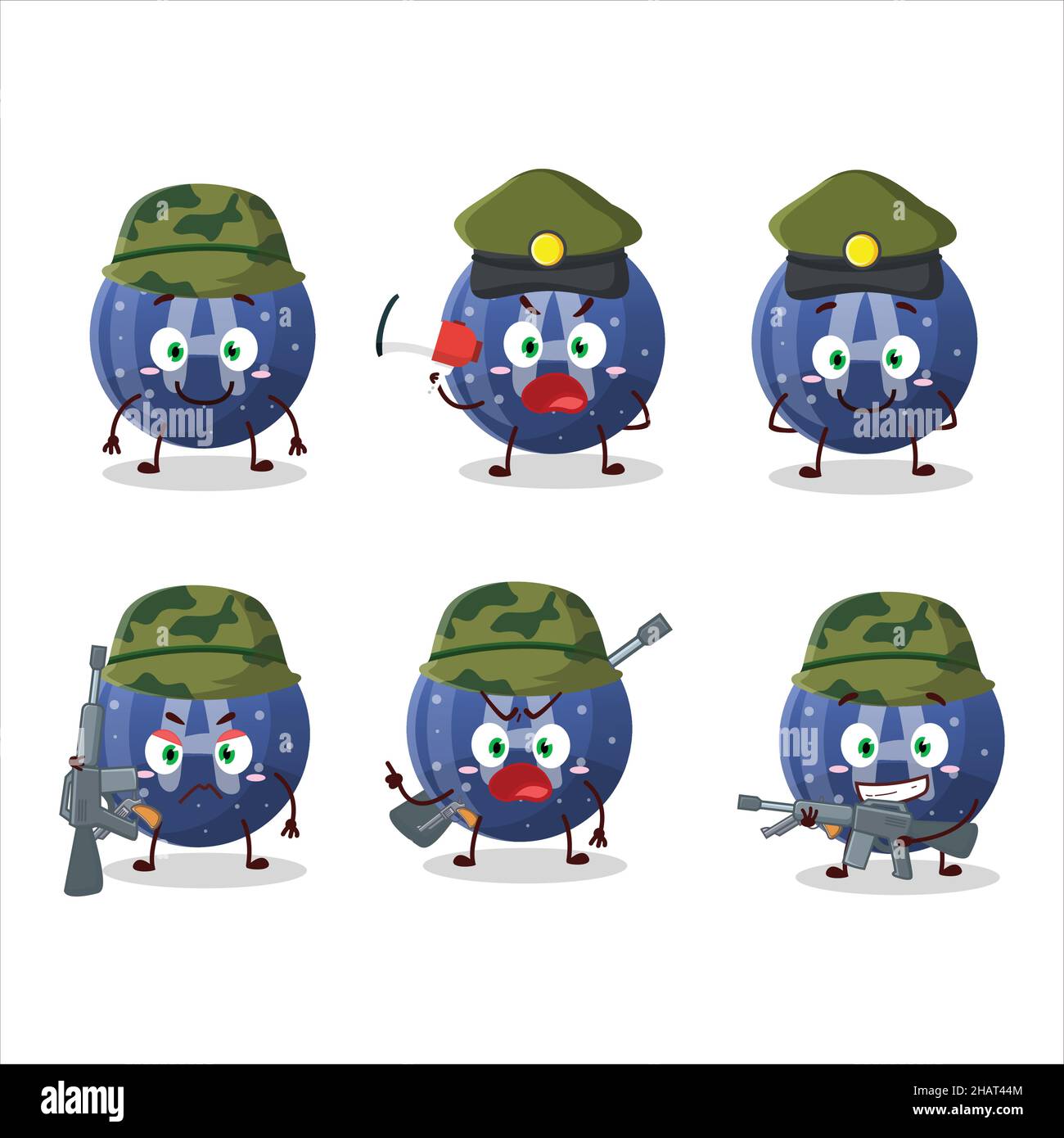 A charming soldier blue gummy candy A cartoon picture bring a gun ...