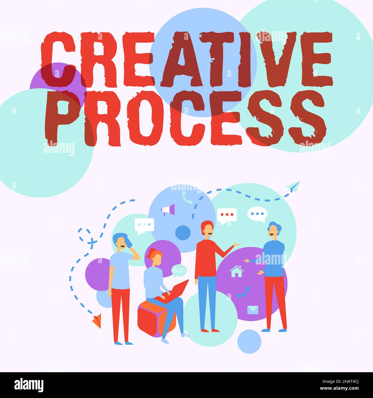 Text showing inspiration Creative Process. Business showcase act of ...