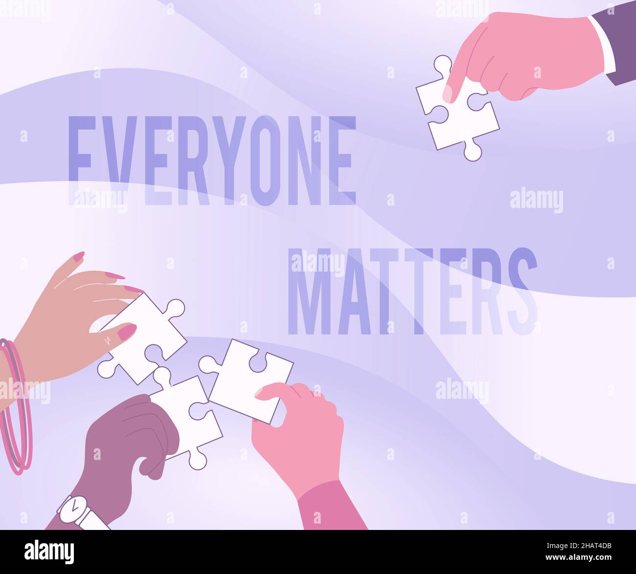 Hand writing sign Everyone Matters. Word for all the showing have right ...