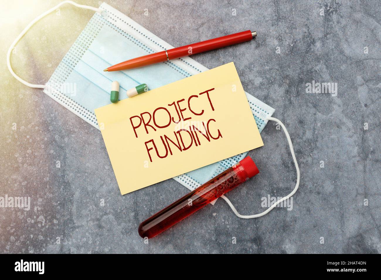 Conceptual caption Project Funding. Word Written on paying for start up ...