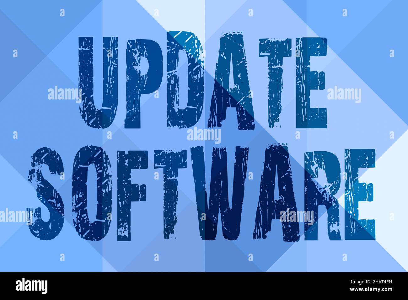 Text showing inspiration Update Software. Business overview replacing ...