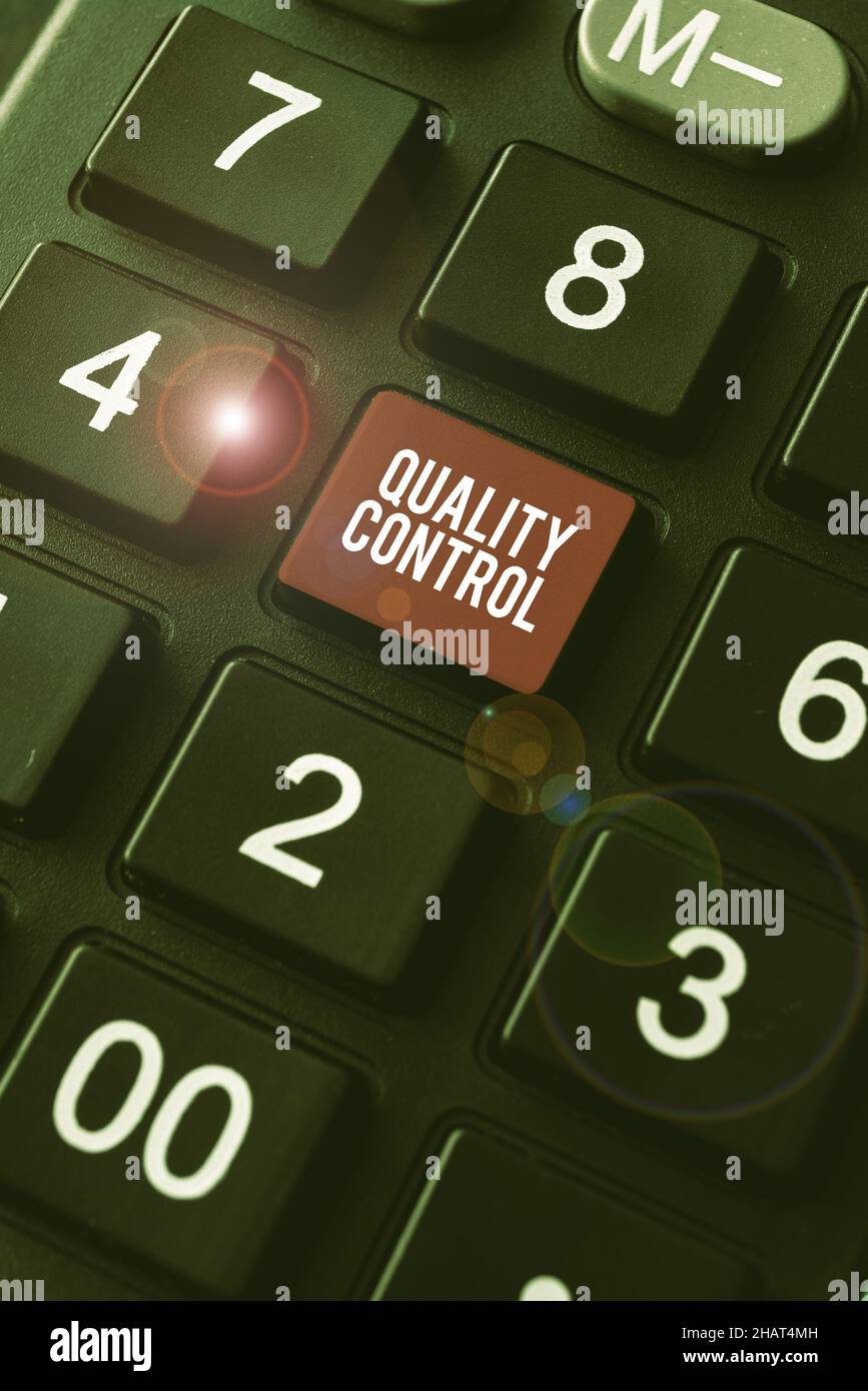 Sign displaying Quality Control. Business idea insure that product or ...