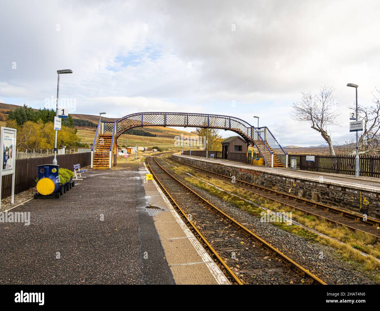 Achnasheen railway station, Kyle of Lochalsh Line, serving the village ...