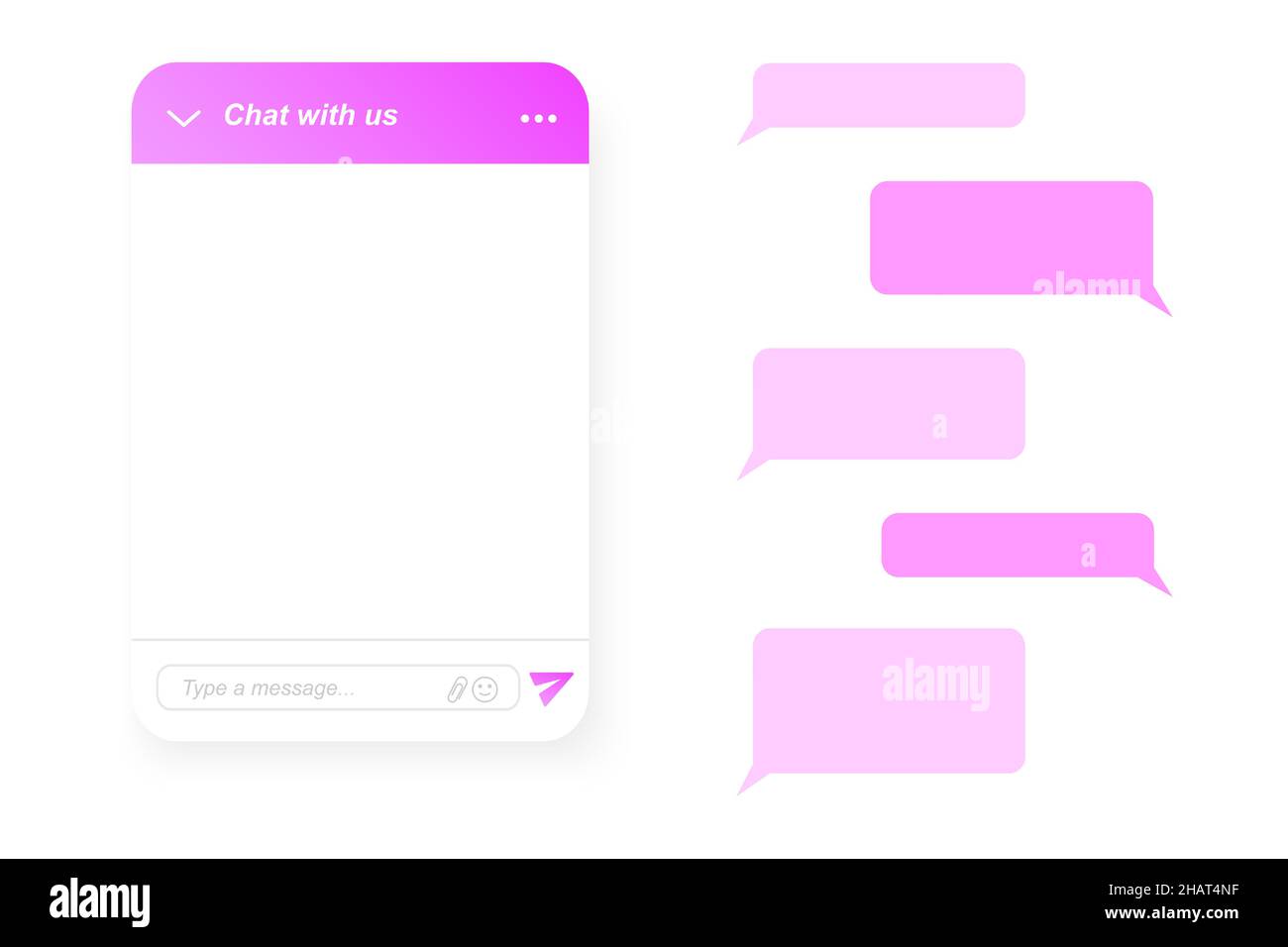 Lifechat Form Creator Empty Chat Bot Window And Message Bubbles