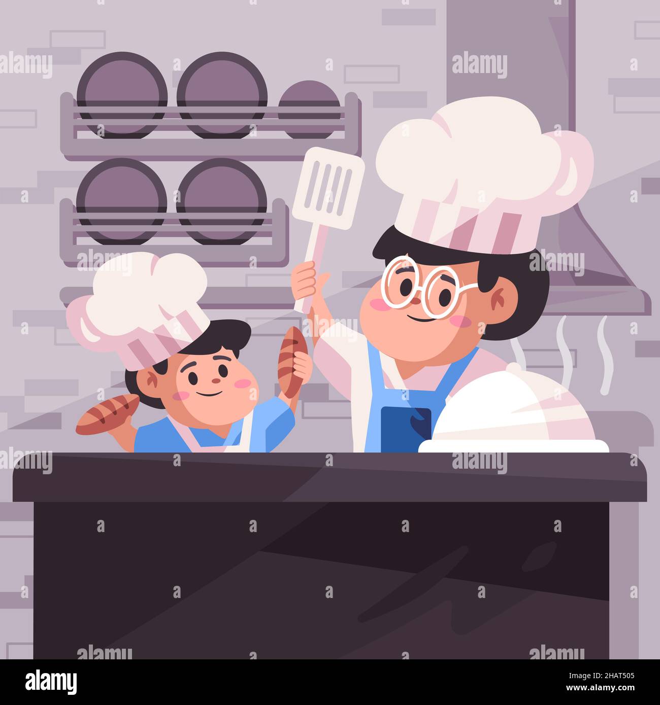 Kitchen cartoon hi-res stock photography and images - Alamy