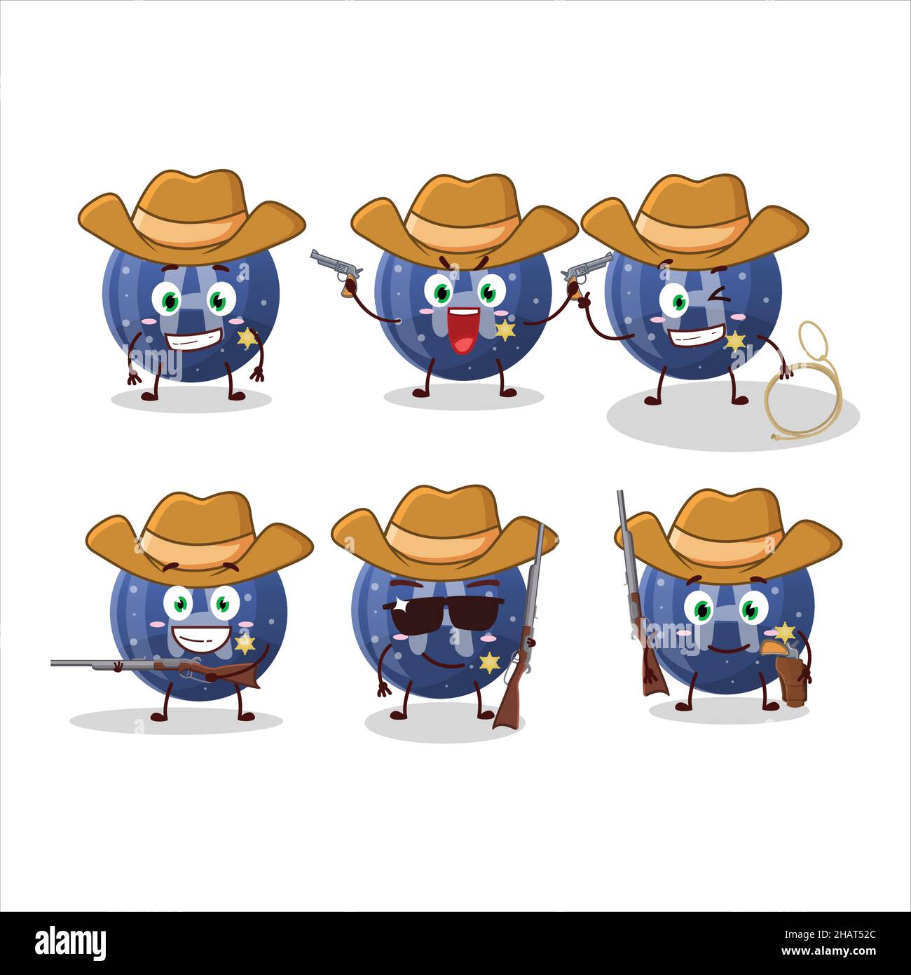 Cool cowboy blue gummy candy A cartoon character with a cute hat ...